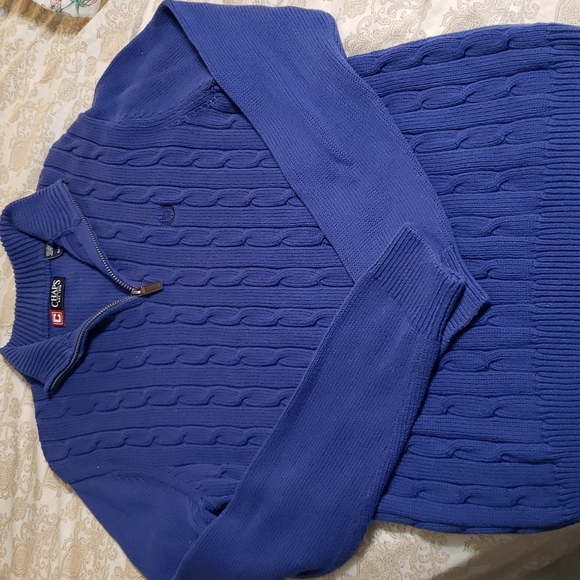 Chaps | Sweaters | 42 Mens Blue Cable Knit Sweater | Poshmark